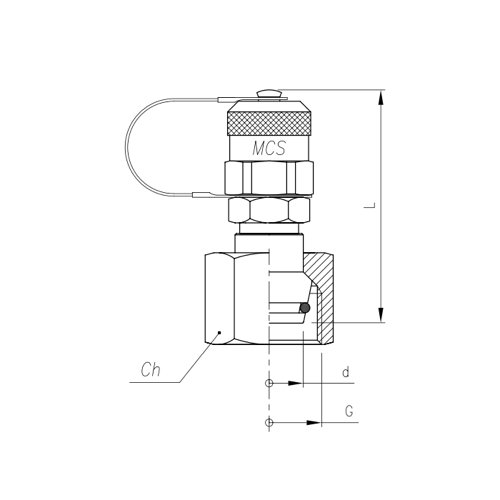 Poppet Valve Test Point With 24° Sealing Cone – Series 621.02 – ACEC